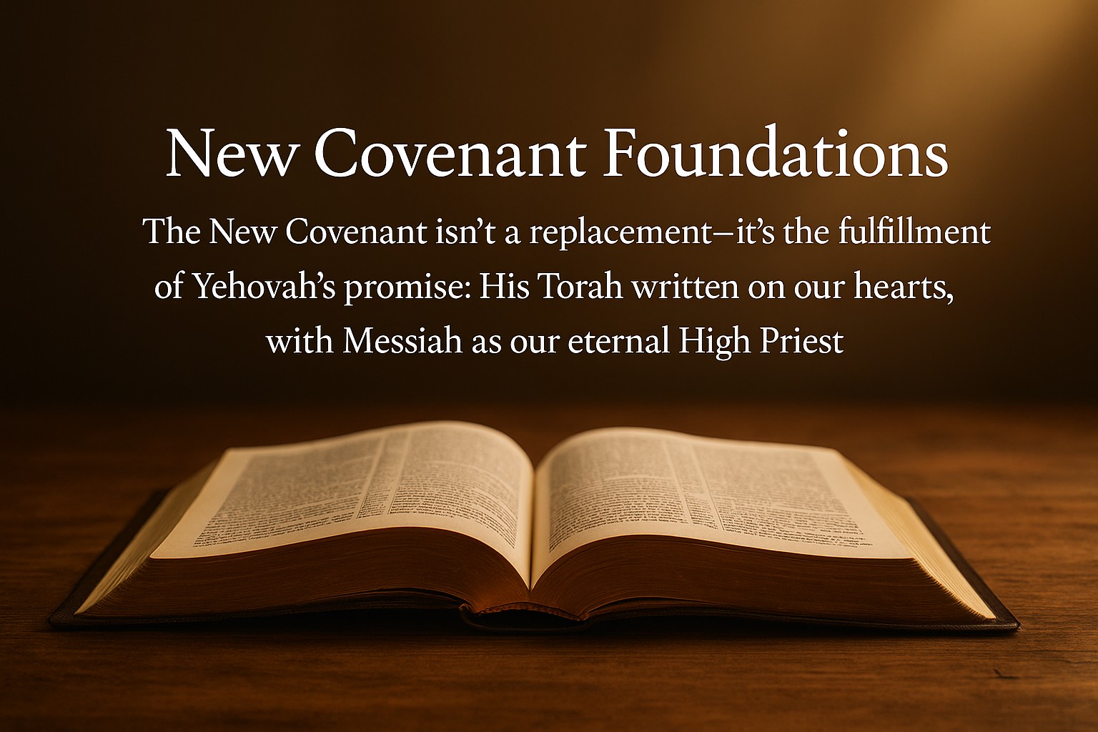 New Covenant Foundations - Making a Path Straight